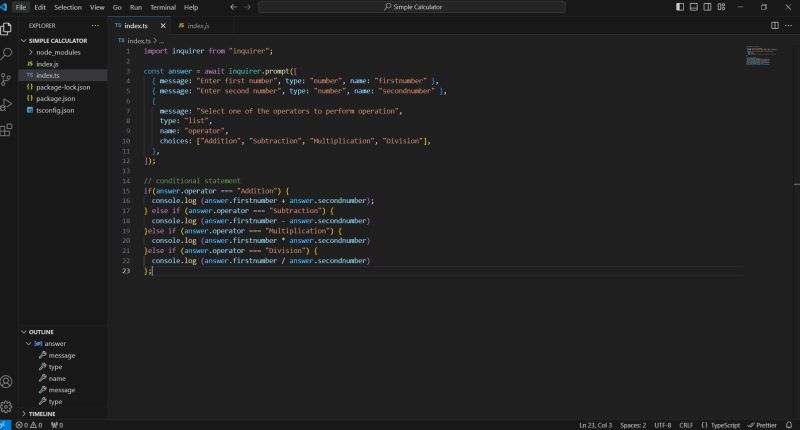 Rahat Bano on LinkedIn: #simplecalculator #typescript #coding # ... Rahat Bano on LinkedIn: #simplecalculator #typescript #coding # ...