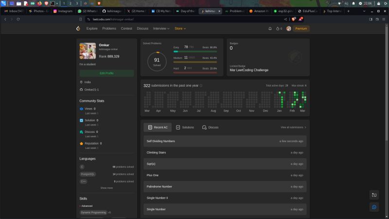Completed 91 LeetCode challenges on Day60 | Omkar Kshirsagar posted on ... Completed 91 LeetCode challenges on Day60 | Omkar Kshirsagar posted on ...