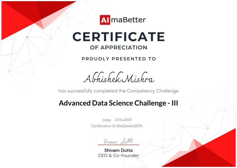 Abhishek Mishra on LinkedIn: #python #sql #datascience #amabetter # ... Abhishek Mishra on LinkedIn: #python #sql #datascience #amabetter # ...