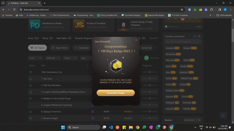 Akshay Patil on LinkedIn: #100daysofcode #100daysleetcode #consistency Akshay Patil on LinkedIn: #100daysofcode #100daysleetcode #consistency