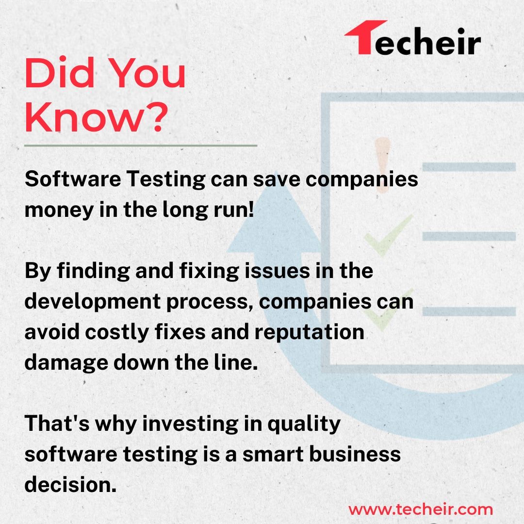Techeir on LinkedIn: #softwaretesting #testing #ga #softwaredevelopment ... Techeir on LinkedIn: #softwaretesting #testing #ga #softwaredevelopment ...