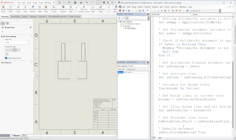 Solidworks VBA Macro – Update Break Line Type | Prashant Baher Solidworks VBA Macro – Update Break Line Type | Prashant Baher
