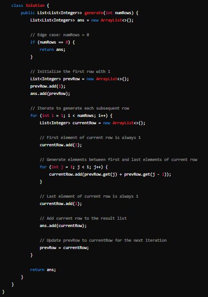 LeetCode Challenge: Pascal's Triangle Problem | Yash Kasat posted on ... LeetCode Challenge: Pascal's Triangle Problem | Yash Kasat posted on ...