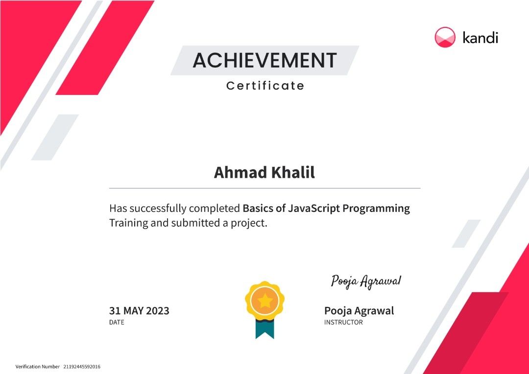 Ahmad Khalil on LinkedIn: 'Basics of JavaScript Programming' Bootcamp ... Ahmad Khalil on LinkedIn: 'Basics of JavaScript Programming' Bootcamp ...