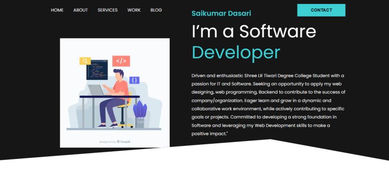 Saikumar Dasari on LinkedIn: I'm excited to share my portfolio website ... Saikumar Dasari on LinkedIn: I'm excited to share my portfolio website ...