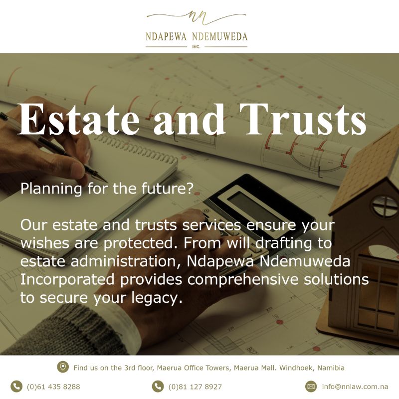 Ndapewa Ndemuweda Incorporated on LinkedIn: #estateplanning #trusts # ... Ndapewa Ndemuweda Incorporated on LinkedIn: #estateplanning #trusts # ...