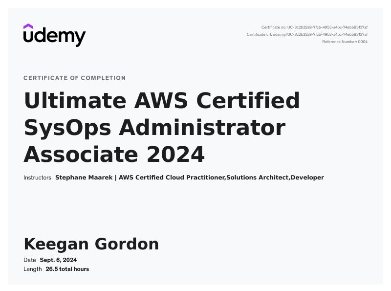 Keegan Gordon on LinkedIn: #aws #sysops #devops #ec2 #ecs #cloudformation Keegan Gordon on LinkedIn: #aws #sysops #devops #ec2 #ecs #cloudformation