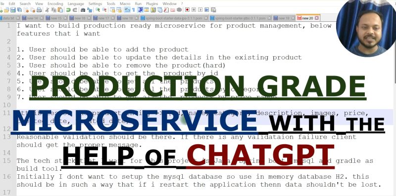 Codefarm on LinkedIn: Writing code for Microservice with ChatGPT - YouTube Codefarm on LinkedIn: Writing code for Microservice with ChatGPT - YouTube