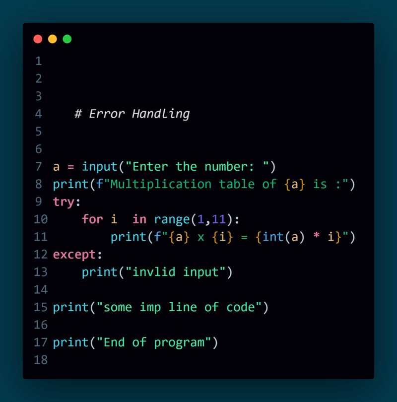 Error Handling in python | Ahmad raza Error Handling in python | Ahmad raza
