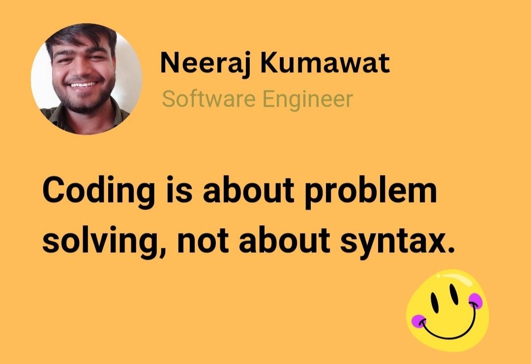 Neeraj Kumawat on LinkedIn: #learning #coding #problemsolving # ... Neeraj Kumawat on LinkedIn: #learning #coding #problemsolving # ...