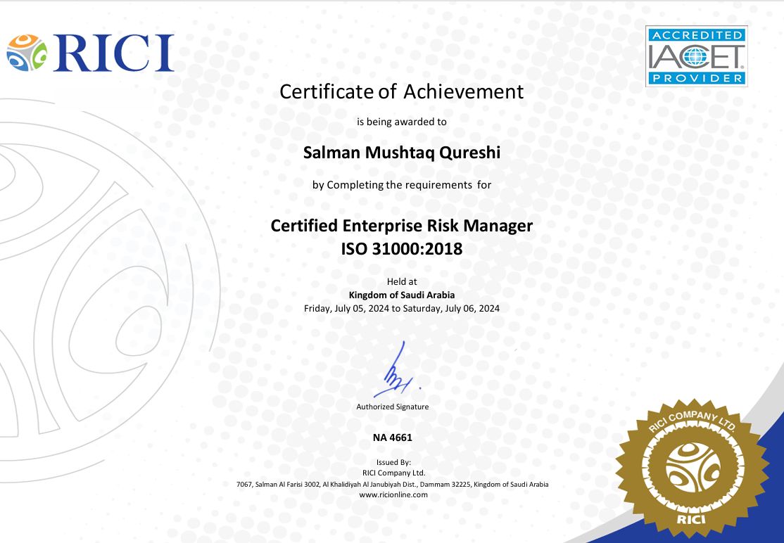 Salman Mushtaq Qureshi on LinkedIn: #riskmanagement #iso31000 # ... Salman Mushtaq Qureshi on LinkedIn: #riskmanagement #iso31000 # ...