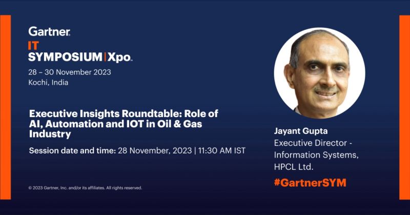 Let us meet at Gartner Symposium in Kochi and learn from the ... Let us meet at Gartner Symposium in Kochi and learn from the ...