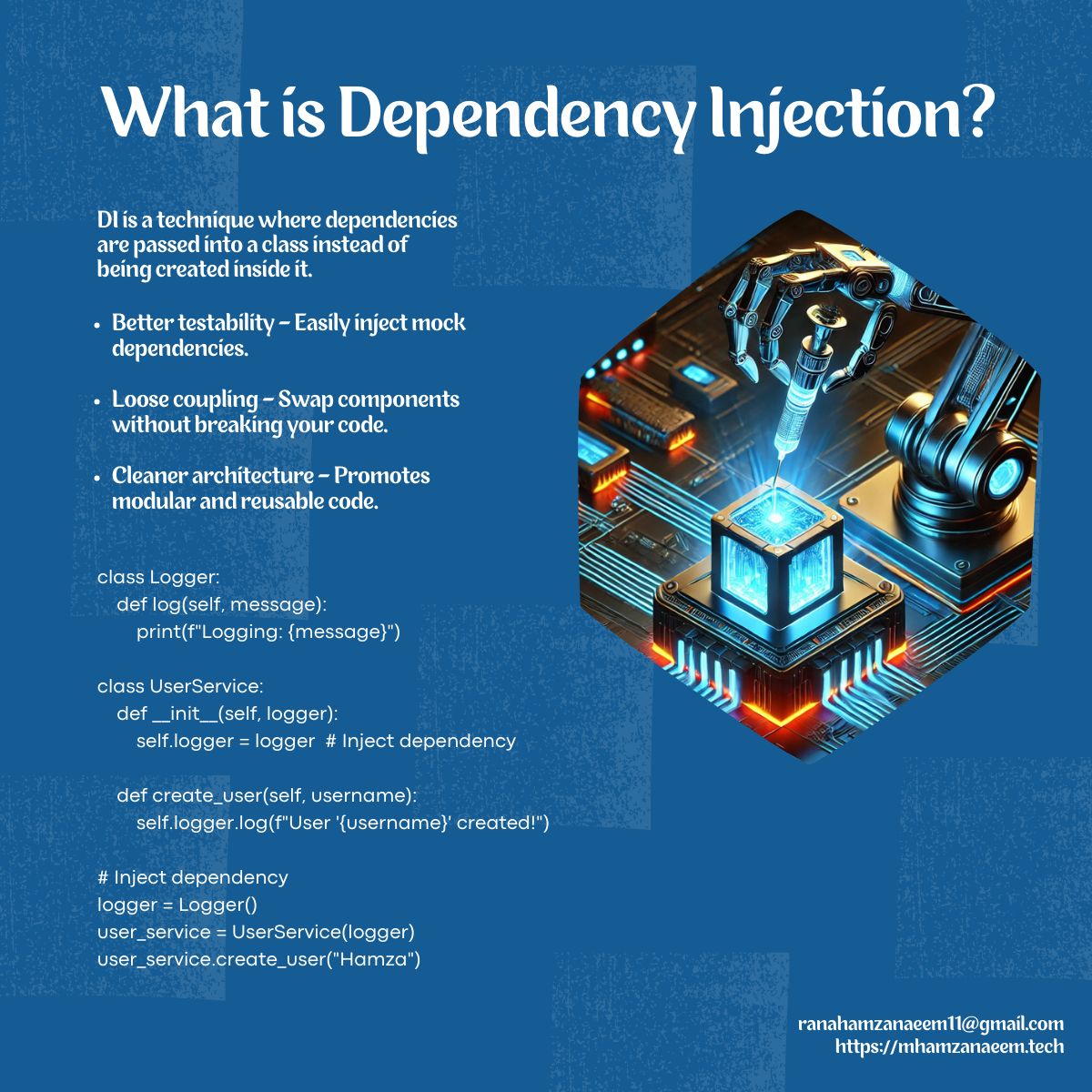 #python #dependencyinjection #cleancode #softwaredevelopment ... #python #dependencyinjection #cleancode #softwaredevelopment ...