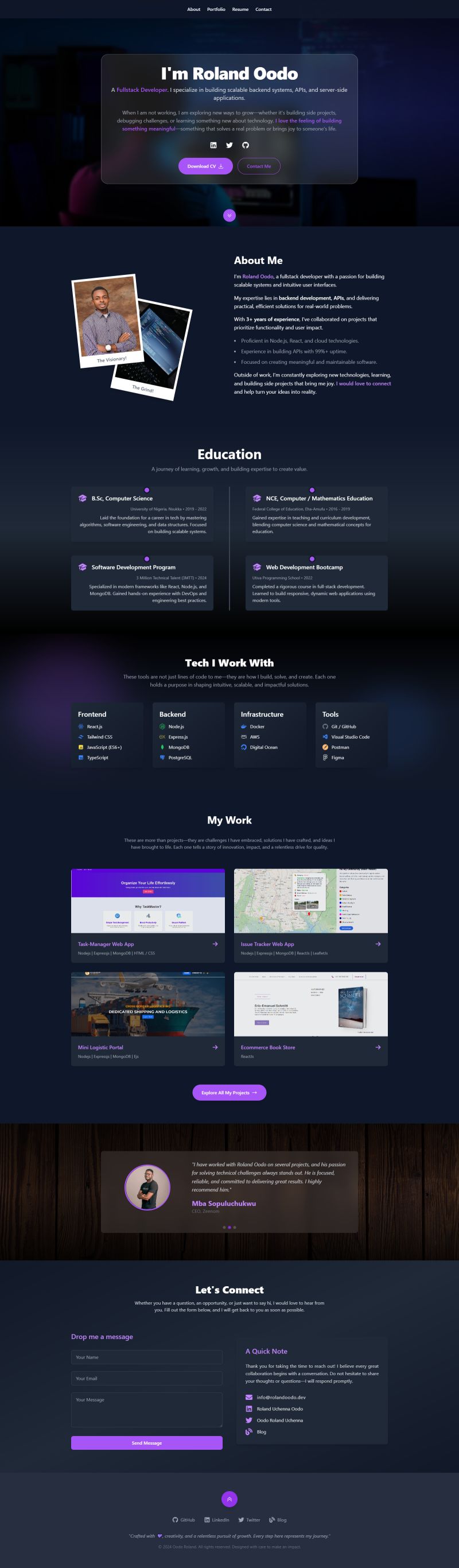Roland Oodo on LinkedIn: #portfolio #backend #nodemailer #mern # ... Roland Oodo on LinkedIn: #portfolio #backend #nodemailer #mern # ...