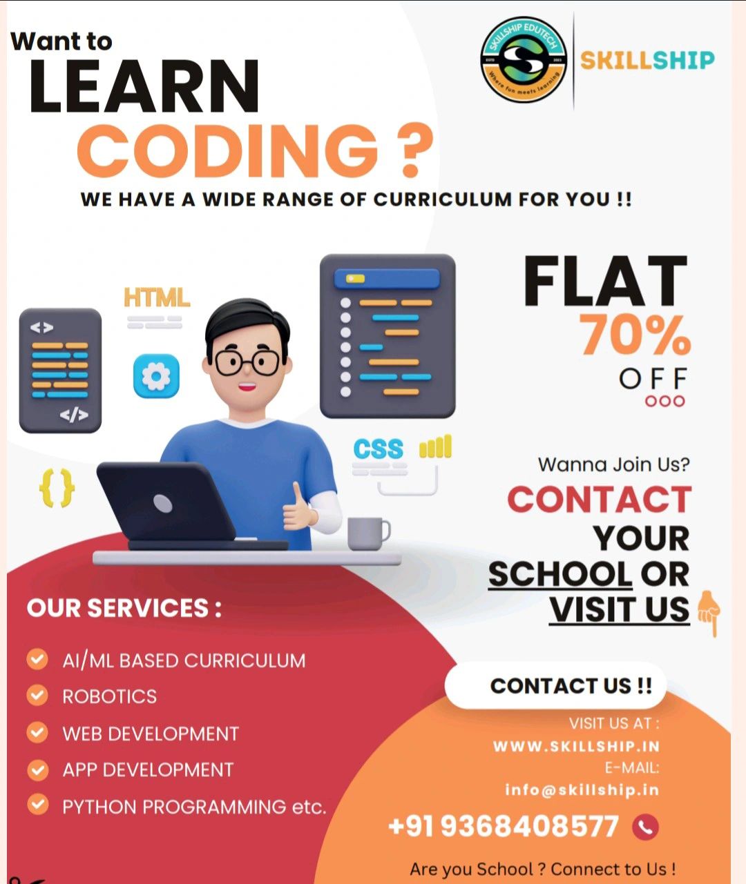 SkillShip Edutech on LinkedIn: Want to Learn Coding ? Join Us Today SkillShip Edutech on LinkedIn: Want to Learn Coding ? Join Us Today