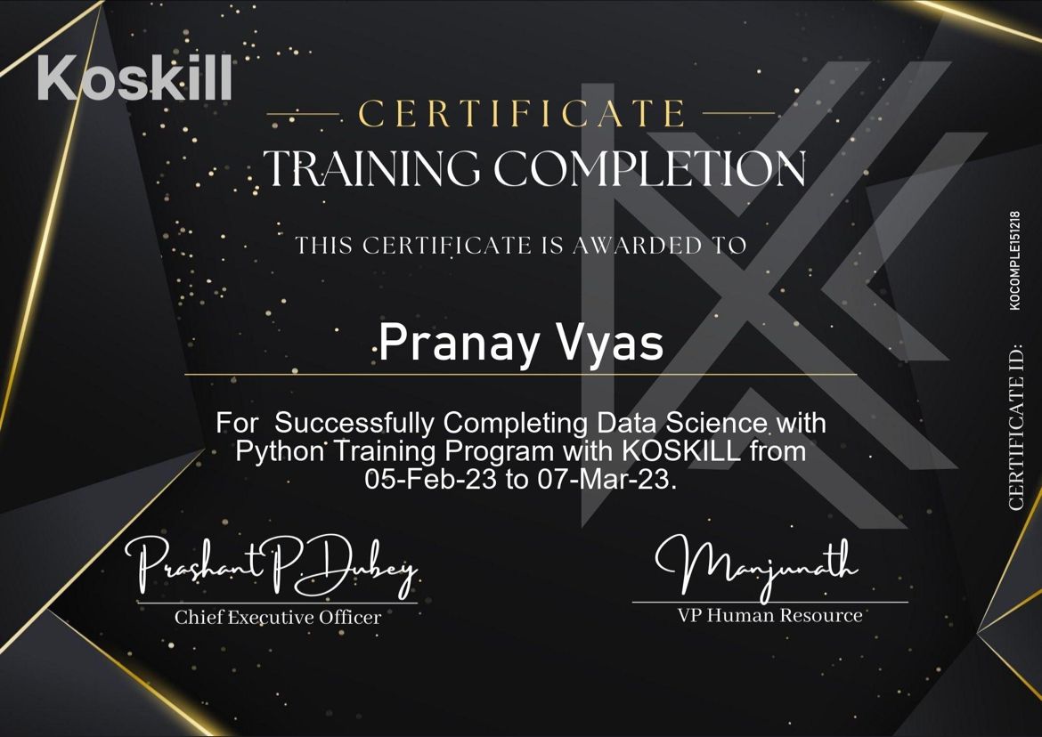Pranay Vyas on LinkedIn: #koskill #pythonprogramming #datascience Pranay Vyas on LinkedIn: #koskill #pythonprogramming #datascience