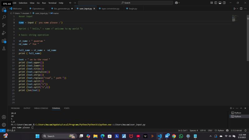 #python #coding #userinput #programming #learntocode | Muzammil Ahsan #python #coding #userinput #programming #learntocode | Muzammil Ahsan