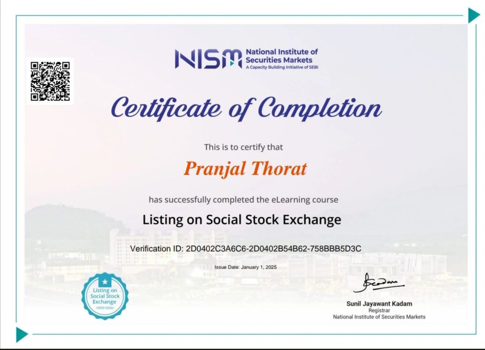 Pranjal Thorat on LinkedIn: completed e-learning course - Listing on ... Pranjal Thorat on LinkedIn: completed e-learning course - Listing on ...
