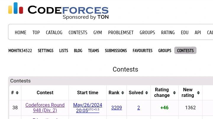 Participated in codeforces round 948 | Mohit . posted on the topic ... Participated in codeforces round 948 | Mohit . posted on the topic ...