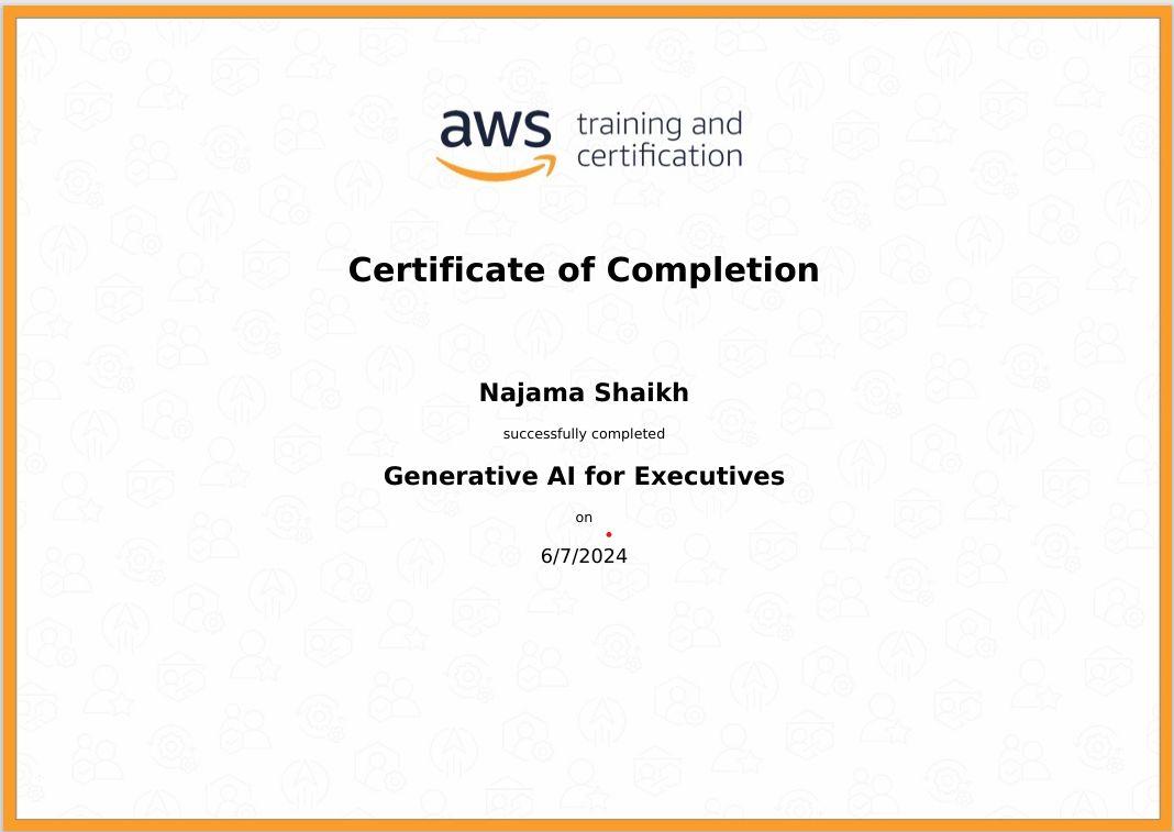 Najama Shaikh on LinkedIn: #ai #aws Najama Shaikh on LinkedIn: #ai #aws