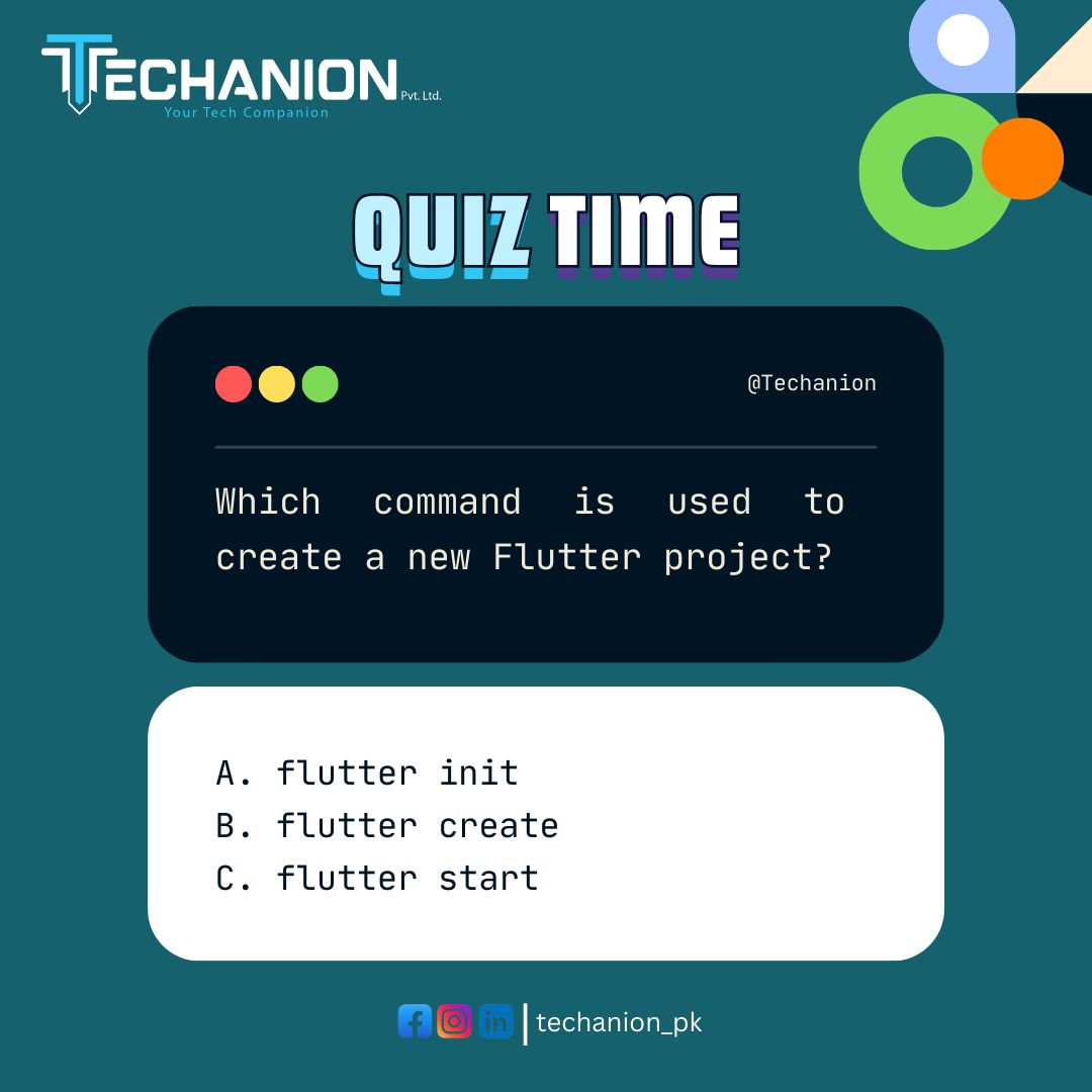 Test your Flutter skills with Techanion quiz | Techanion Private ... Test your Flutter skills with Techanion quiz | Techanion Private ...