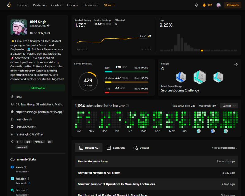 Rishi Singh on LinkedIn: #datastructures #algorithms #leetcode # ... Rishi Singh on LinkedIn: #datastructures #algorithms #leetcode # ...