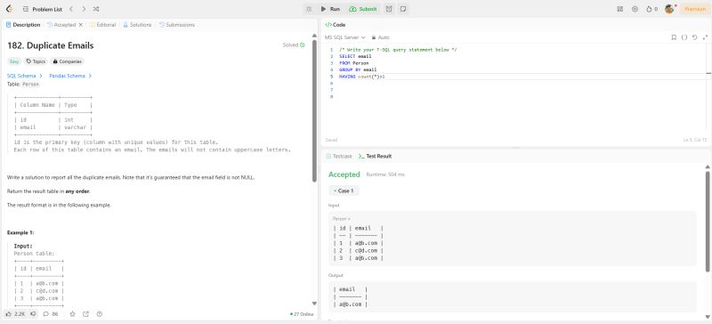 #leetcode #sql #fullstackdeveloper | Kapil Bodhare #leetcode #sql #fullstackdeveloper | Kapil Bodhare