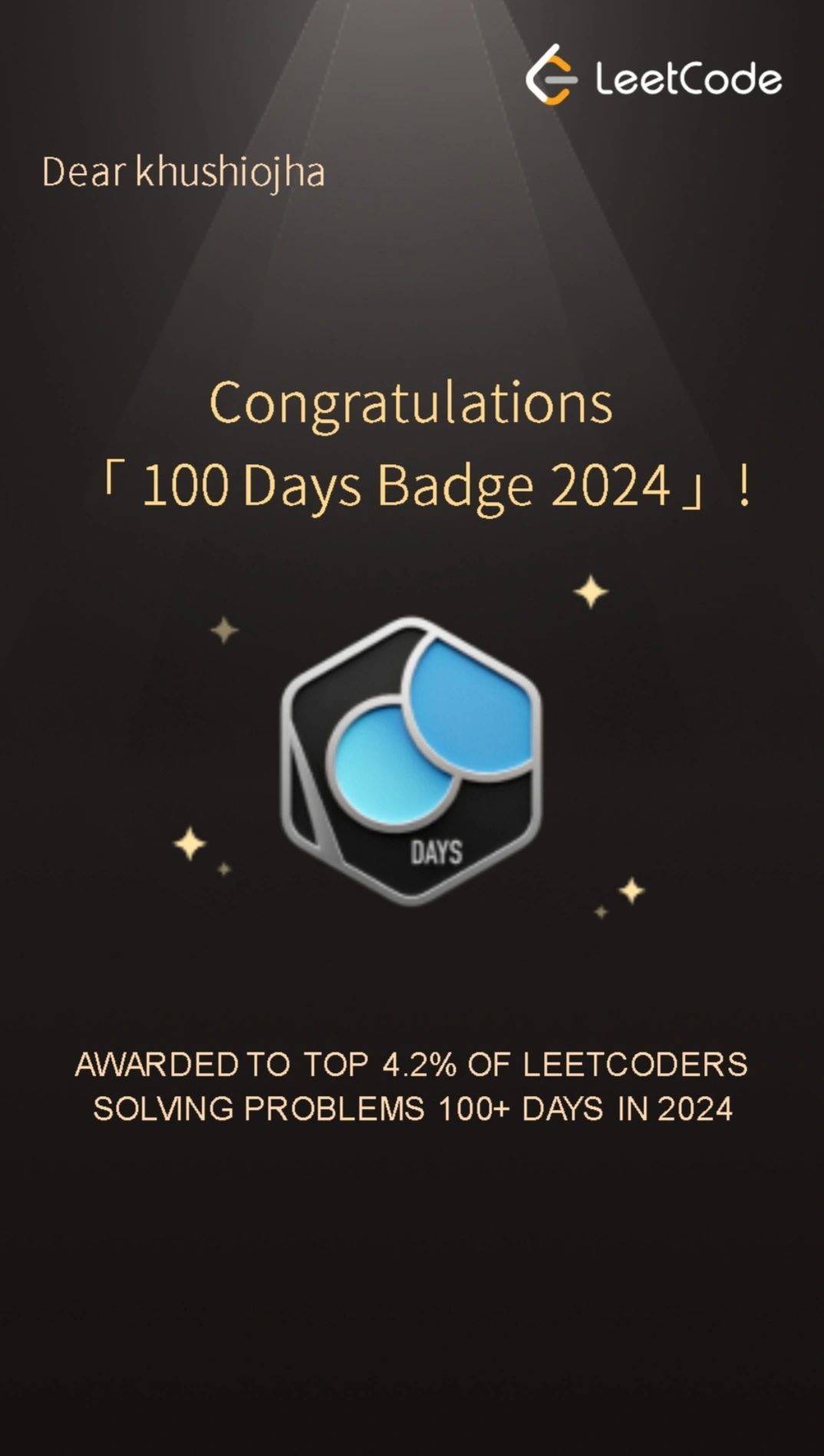 khushi ojha on LinkedIn: Completed 100 Days of Coding on LeetCode! π I ... khushi ojha on LinkedIn: Completed 100 Days of Coding on LeetCode! π I ...