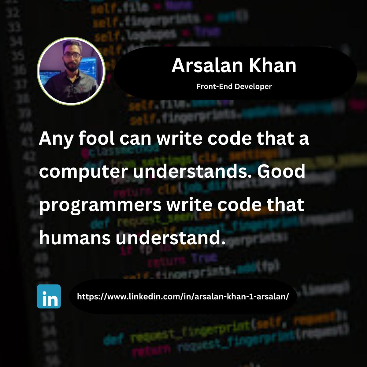 Arsalan Khan on LinkedIn: #codewithclarity #programming #coding # ... Arsalan Khan on LinkedIn: #codewithclarity #programming #coding # ...