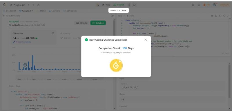 #leetcode #100daysofcode #dsa #codingchallenge #java #softwaredeveloper ... #leetcode #100daysofcode #dsa #codingchallenge #java #softwaredeveloper ...