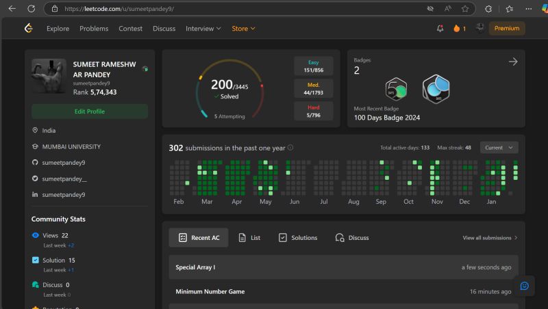 Sumeet Pandey on LinkedIn: #leetcode #dsa #codingjourney # ... Sumeet Pandey on LinkedIn: #leetcode #dsa #codingjourney # ...
