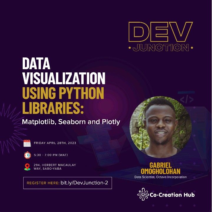 Gabriel Olatunji na LinkedIn: #devjunction #matplotlib #seborn #plotly Gabriel Olatunji na LinkedIn: #devjunction #matplotlib #seborn #plotly