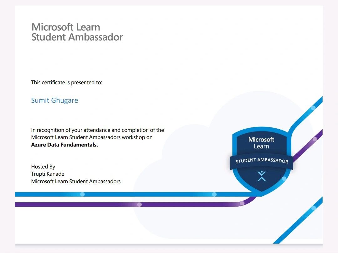 #mlsa #cloudskillschallenge | Sumit Ghugare #mlsa #cloudskillschallenge | Sumit Ghugare