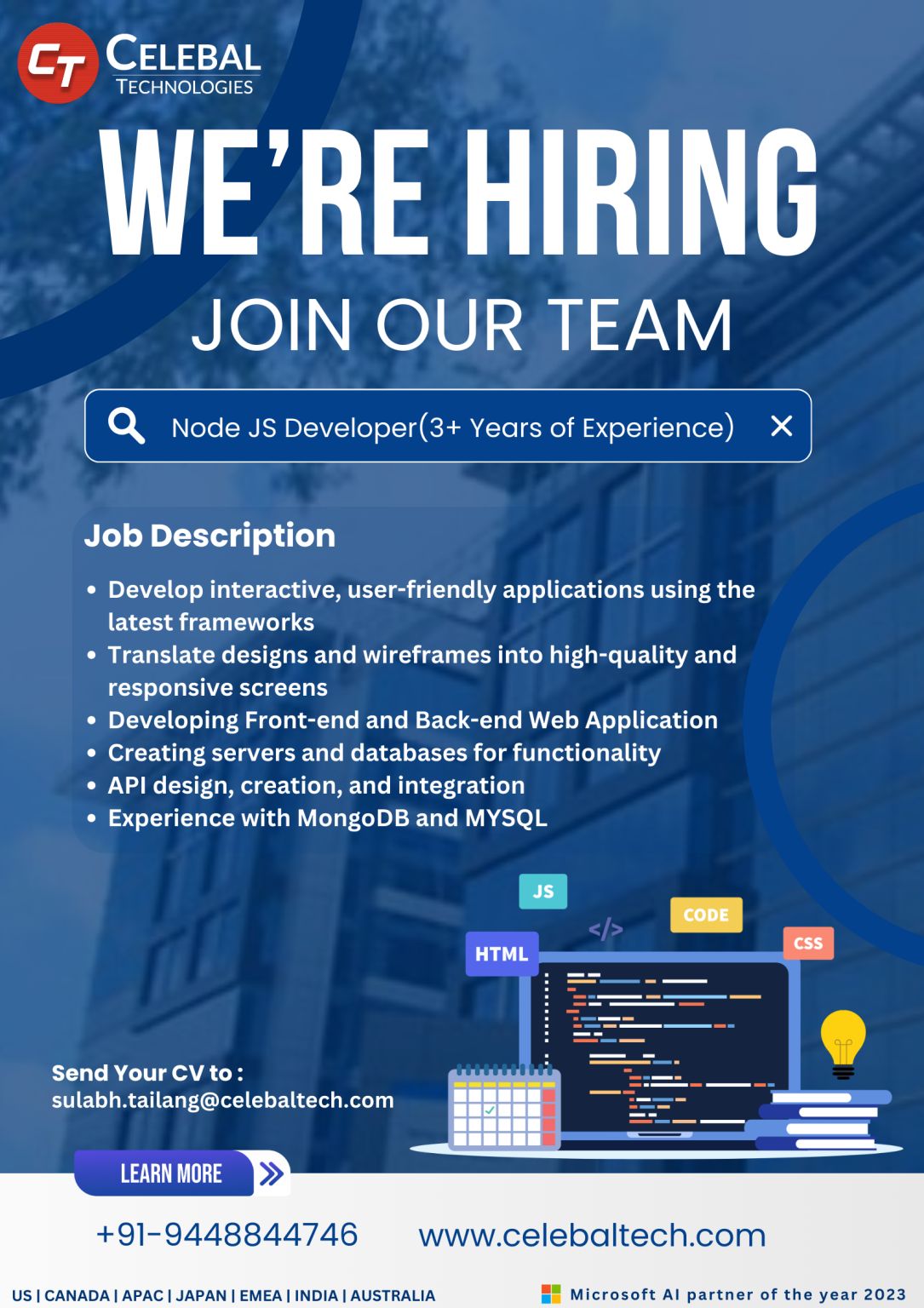 Sulabh Tailang on LinkedIn: #celebalhiring #hiring #nodejs # ... Sulabh Tailang on LinkedIn: #celebalhiring #hiring #nodejs # ...