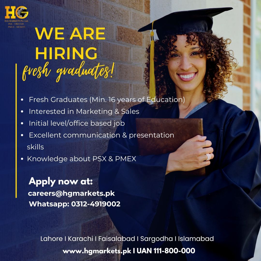 Rimsha Tahir on LinkedIn: Job Opportunity at H.G Markets Pvt Limited ... Rimsha Tahir on LinkedIn: Job Opportunity at H.G Markets Pvt Limited ...