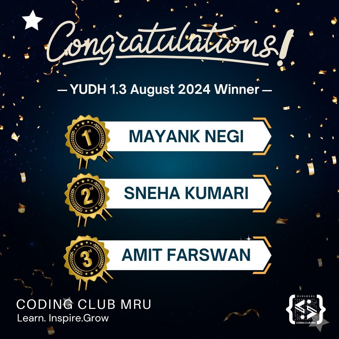 Mayank Singh Negi on LinkedIn: #competitiveprogramming #yudh # ... Mayank Singh Negi on LinkedIn: #competitiveprogramming #yudh # ...