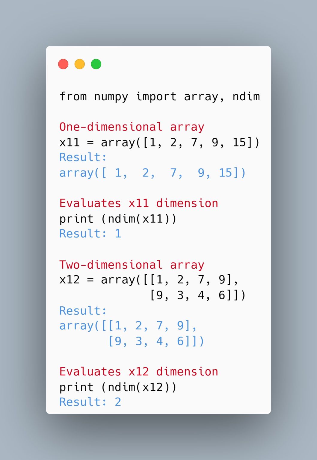 Ardian Grezda on LinkedIn: Attribute ndim in numpy Finding dimension of ... Ardian Grezda on LinkedIn: Attribute ndim in numpy Finding dimension of ...