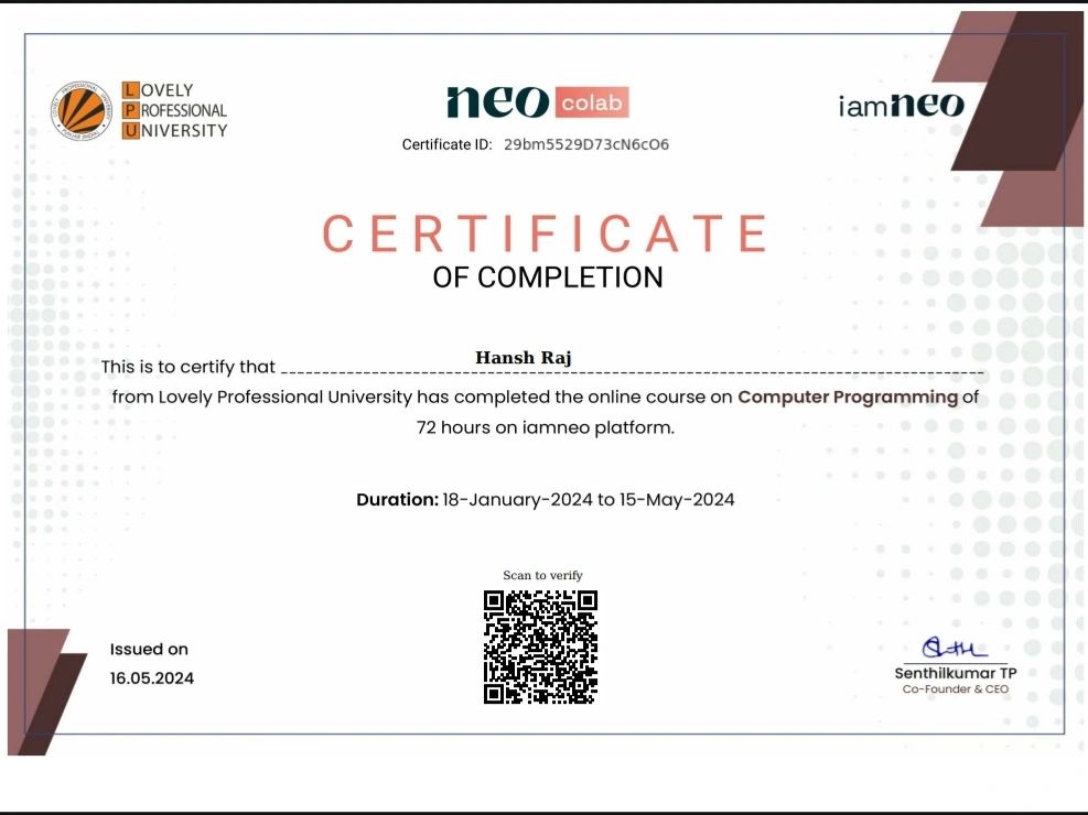 Hansh Raj on LinkedIn: #programming #clanguage #codingjourney # ... Hansh Raj on LinkedIn: #programming #clanguage #codingjourney # ...