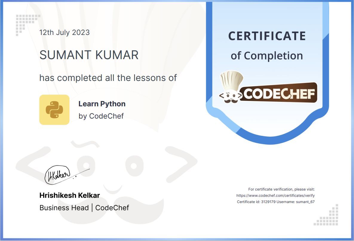 Sumant Kumar on LinkedIn: #python #pythonprogramming #pythondeveloper # ... Sumant Kumar on LinkedIn: #python #pythonprogramming #pythondeveloper # ...