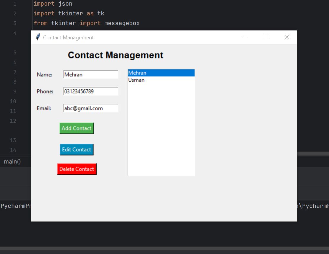 Muhammad Mehran on LinkedIn: #python #gui #contactmanagement # ... Muhammad Mehran on LinkedIn: #python #gui #contactmanagement # ...