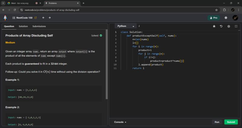 Latika Sivakumar on LinkedIn: 🚀 Problem Solved: Product of Array Except ... Latika Sivakumar on LinkedIn: 🚀 Problem Solved: Product of Array Except ...