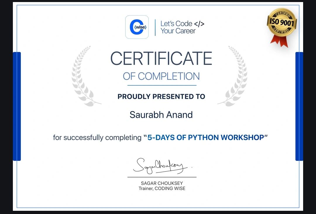 #coding #python #professionalgrowth | Saurabh Anand #coding #python #professionalgrowth | Saurabh Anand