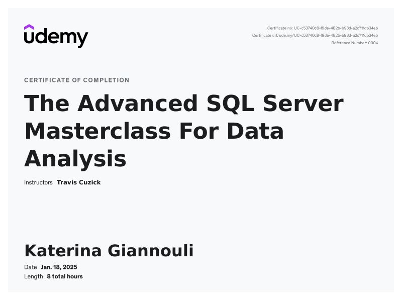 Katerina Giannouli on LinkedIn: #sql #dataanalysis #datascience # ... Katerina Giannouli on LinkedIn: #sql #dataanalysis #datascience # ...