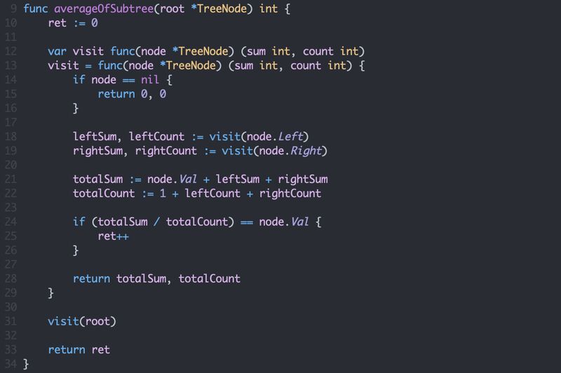 Day 77: Count nodes with average subtree sum | Alhaitham Al Jabri ... Day 77: Count nodes with average subtree sum | Alhaitham Al Jabri ...