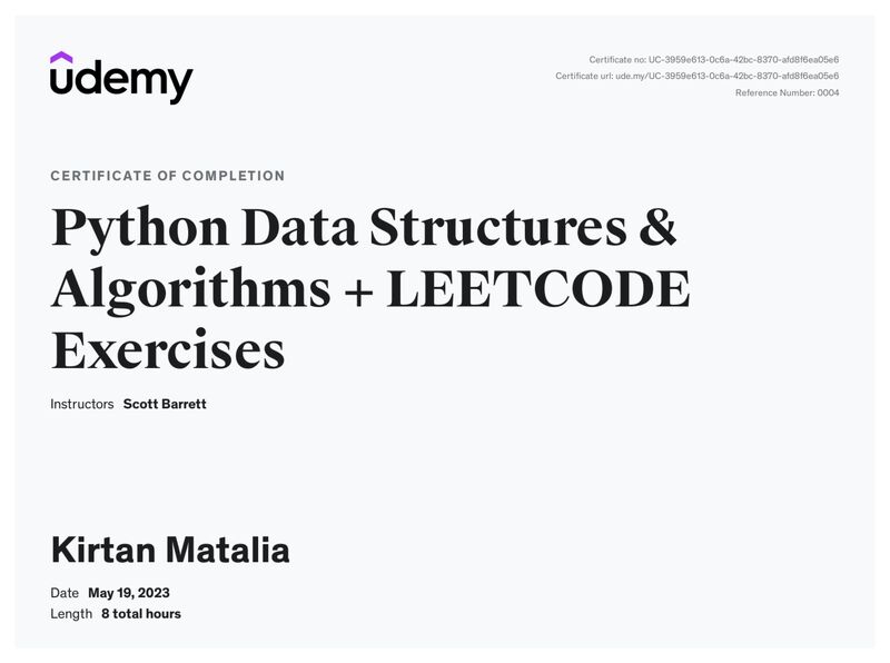 Kirtan Matalia on LinkedIn: #python #datastructures #algorithms # ... Kirtan Matalia on LinkedIn: #python #datastructures #algorithms # ...