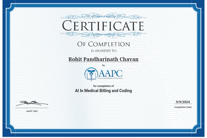 Rohit Chavan, CPC. on LinkedIn: I’m thrilled to have successfully ... Rohit Chavan, CPC. on LinkedIn: I’m thrilled to have successfully ...