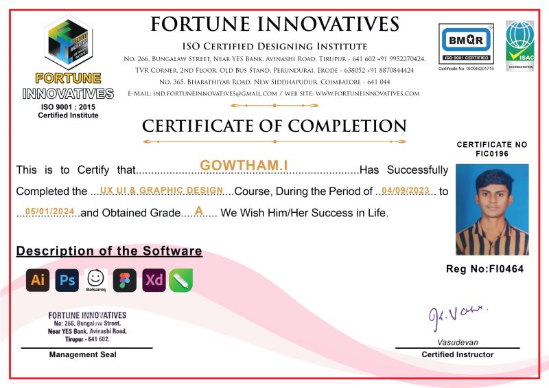 Gowtham i on LinkedIn: #uiux #designingcourse #fortuneinnovatives Gowtham i on LinkedIn: #uiux #designingcourse #fortuneinnovatives