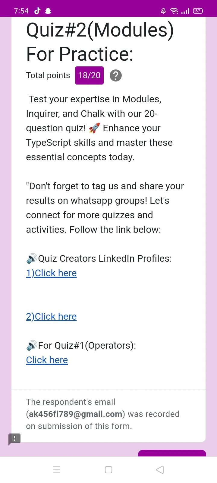 Aafifa Afaque on LinkedIn: #typescript #modules #ai Aafifa Afaque on LinkedIn: #typescript #modules #ai