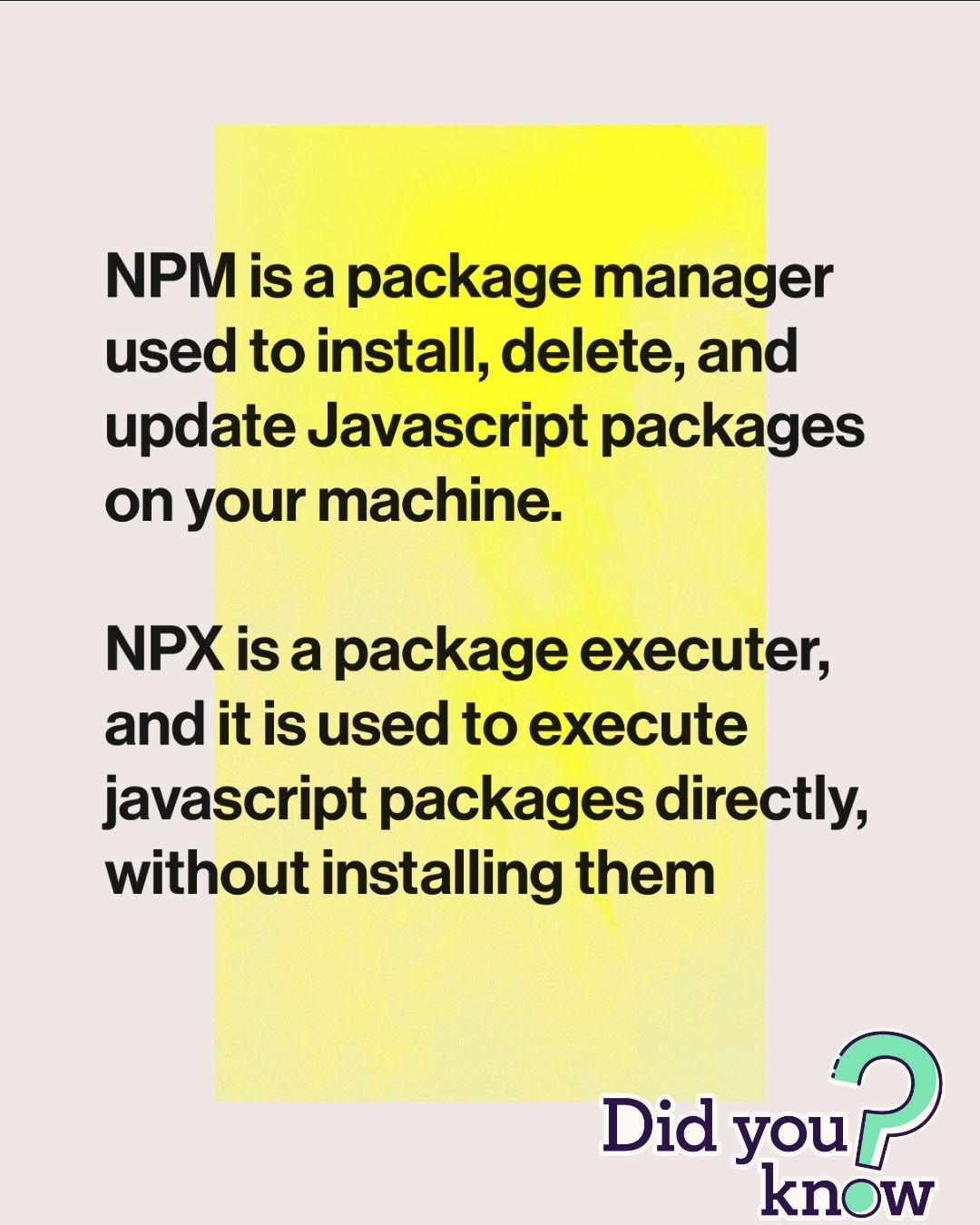 Neha Sanni on LinkedIn: #npm #javascript #programming #softwaredevelopment Neha Sanni on LinkedIn: #npm #javascript #programming #softwaredevelopment