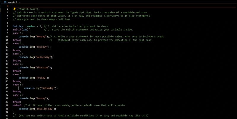 How switch case simplifies TypeScript code | Maira Fatima posted on the ... How switch case simplifies TypeScript code | Maira Fatima posted on the ...